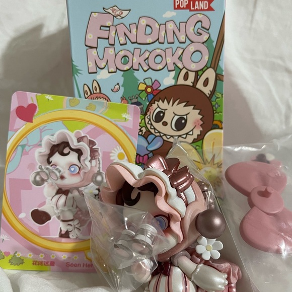 POP MART | Toys | Finding Mokoko Pink And White Toy Figure | Poshmark